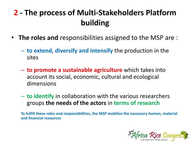 Th5_Multi-stakeholders platforms as a process of innovation system ...