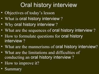 Oral History Interview