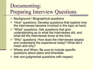 Oral History Training for the Classroom | PPT