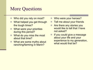 Oral History Training for the Classroom | PPT