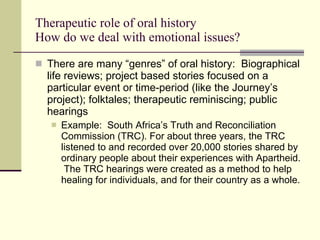 Oral History Training for the Classroom | PPT