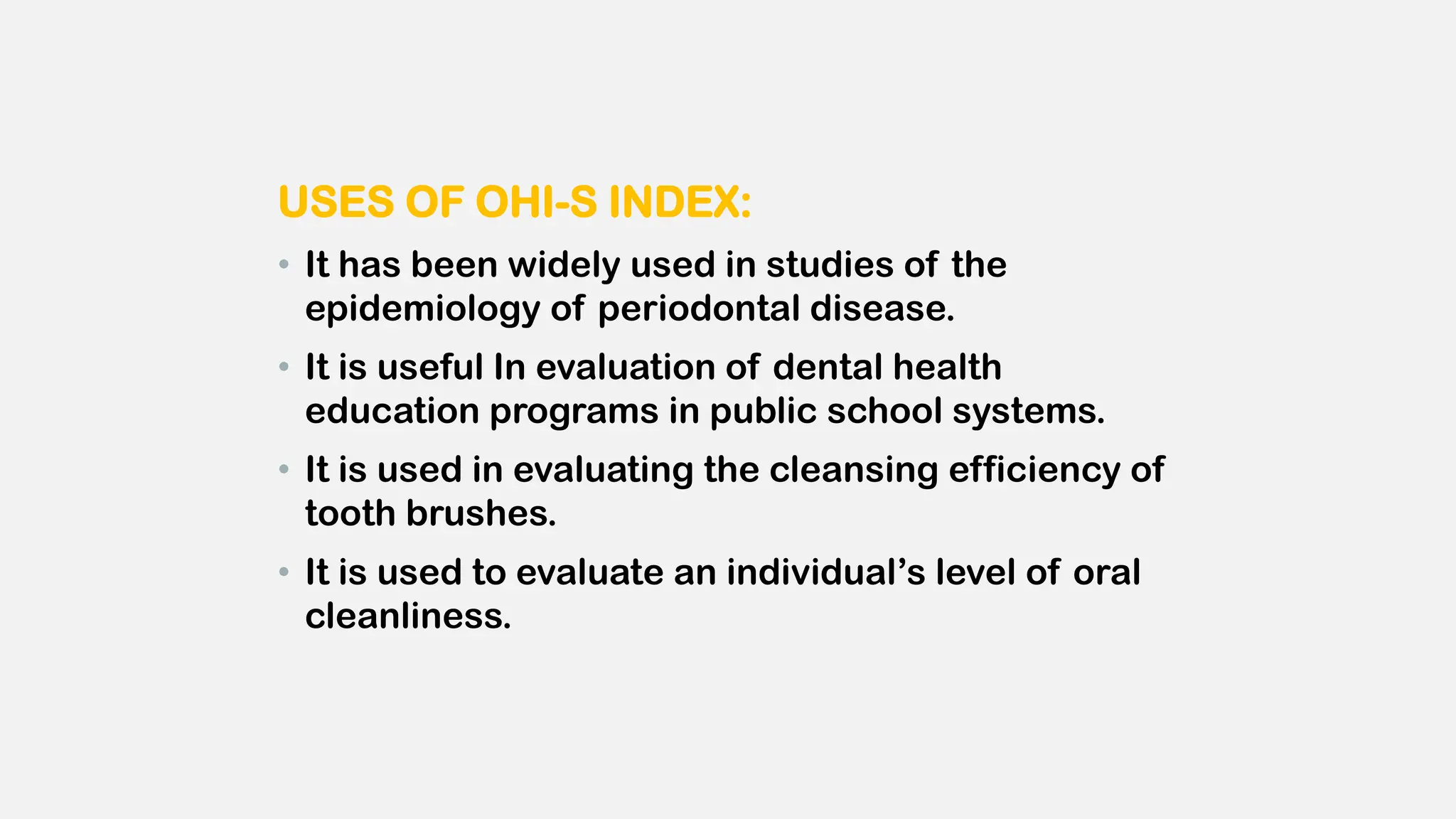 Oral Hygine Index and oral hygiene index simplified | PDF