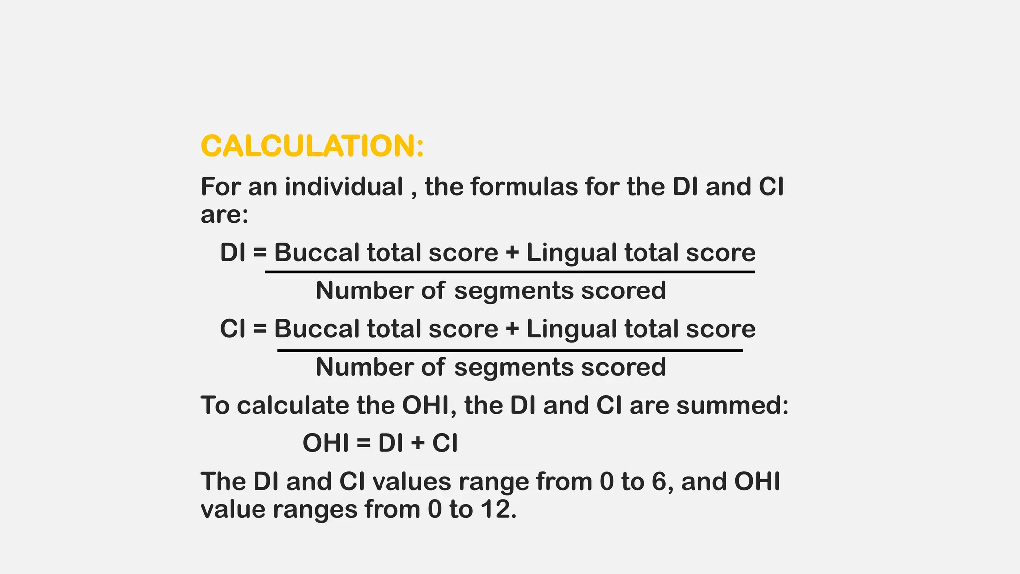 Oral Hygine Index and oral hygiene index simplified | PDF