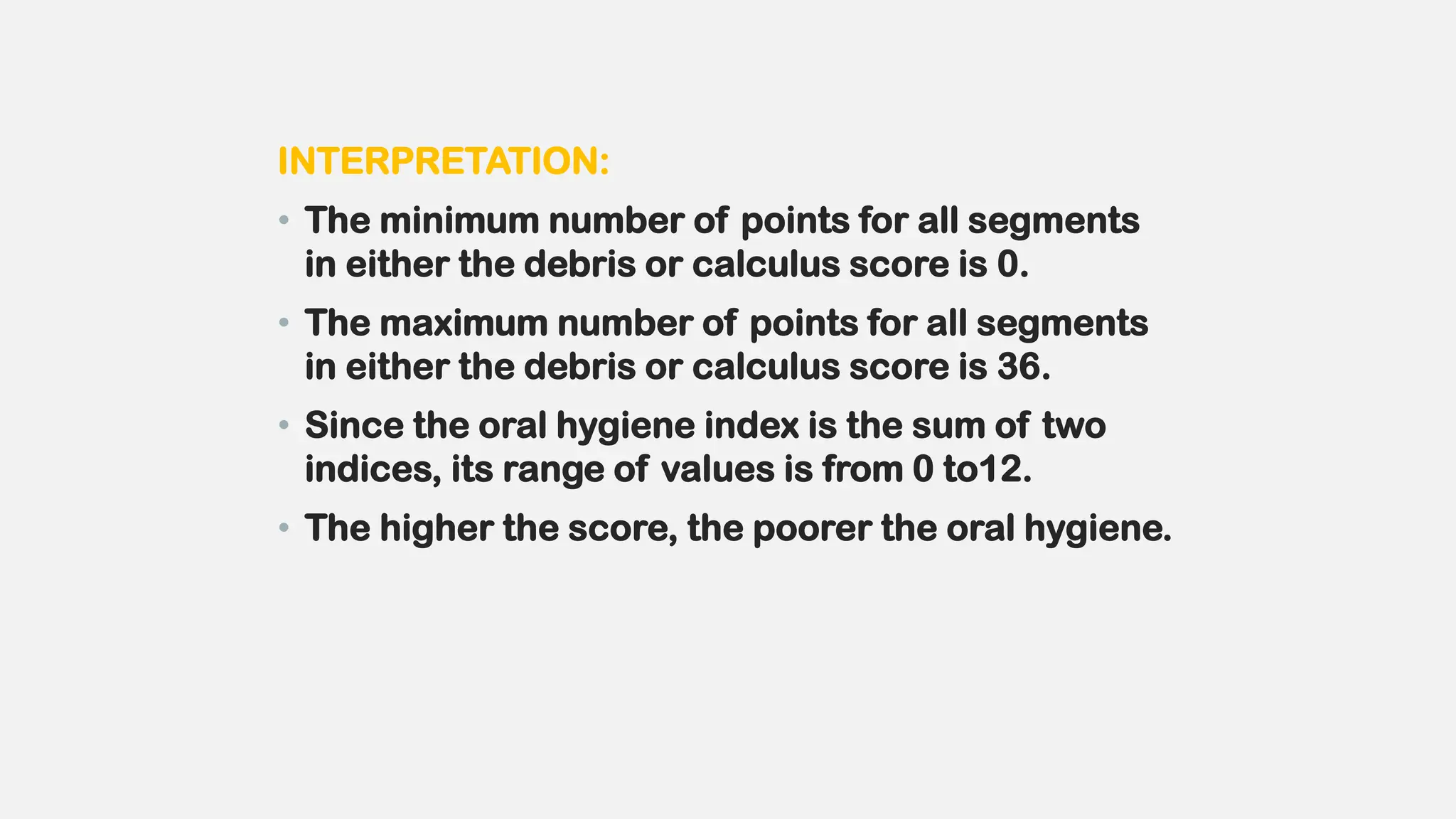 Oral Hygine Index and oral hygiene index simplified | PDF