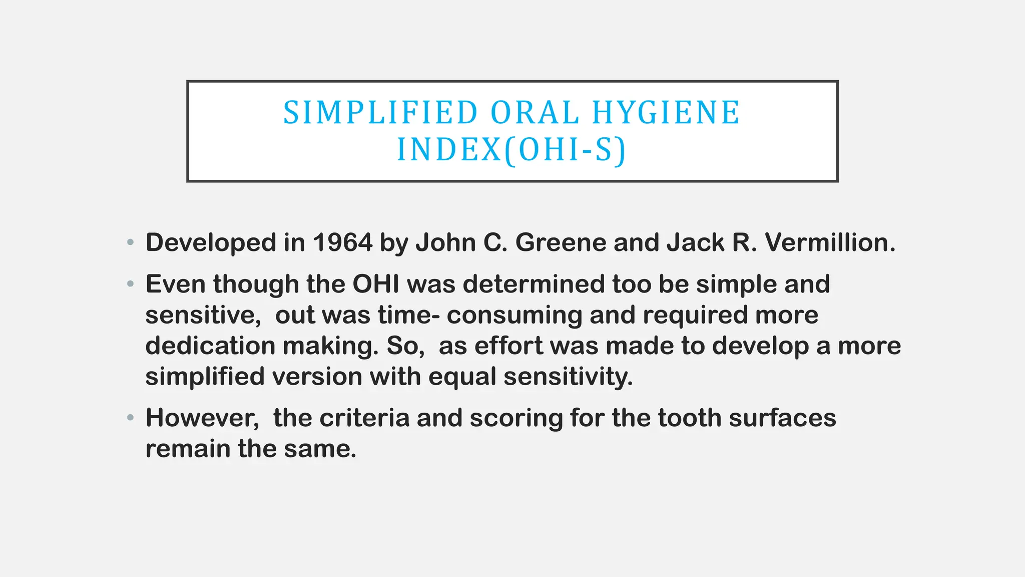 Oral Hygine Index and oral hygiene index simplified | PDF