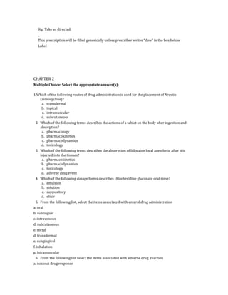 Oral Pharmacology For The Dental Hygienist 2th Edition Weinberg Test ...