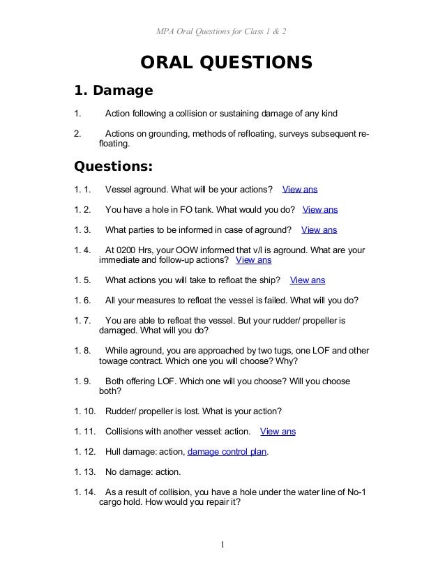 Oral Questions oral-questions