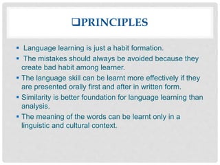 Oral approach and situational language teaching - ELT | PPTX