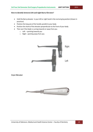 Oral Surgery- Basic Instruments for Exodontia | PDF