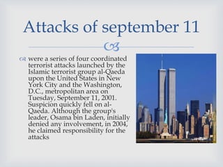 the attacks of september 11 | PPTX