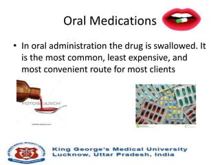 Oral administration of medications | PPTX