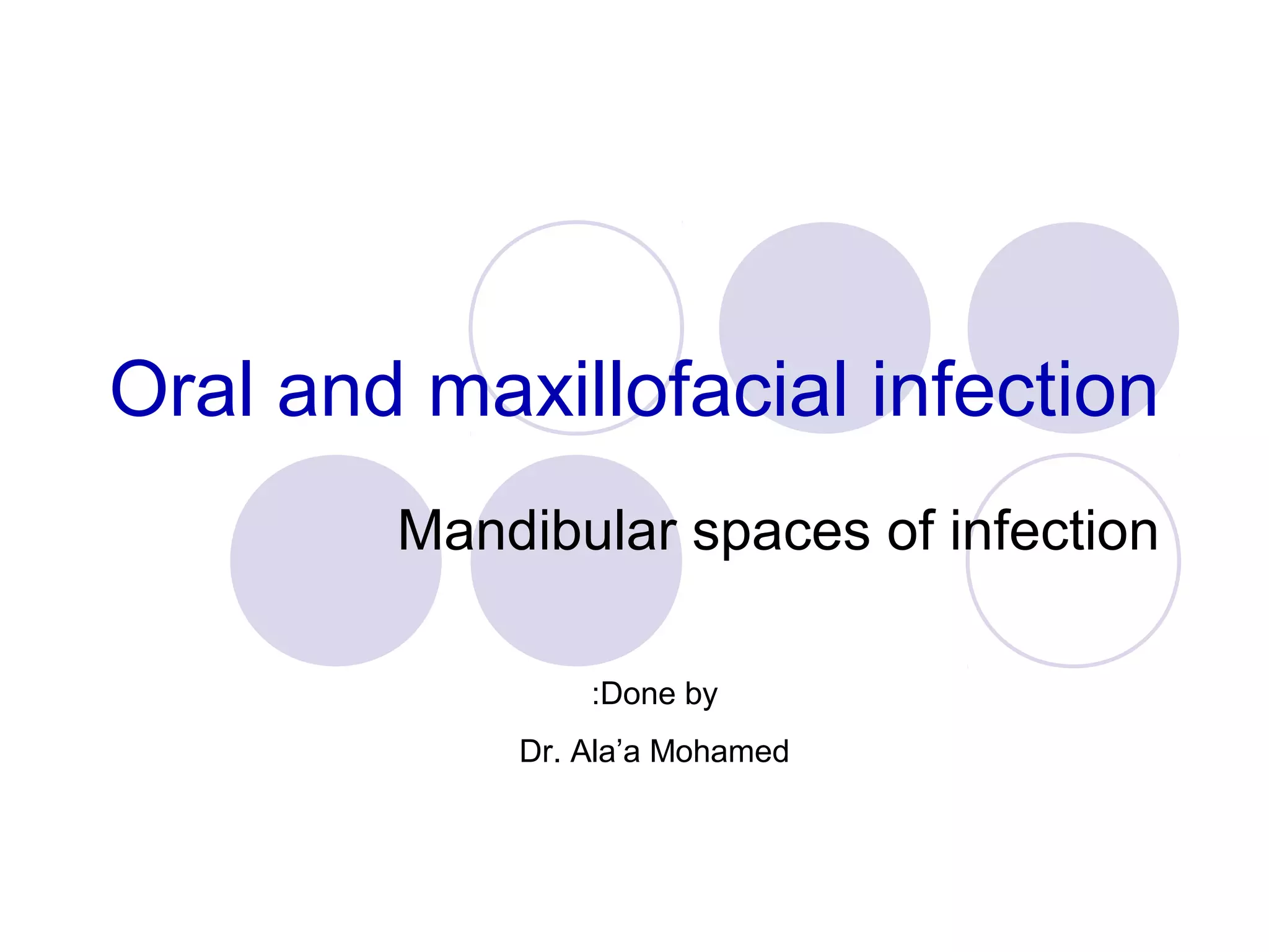 Oral and maxillofacial spaces of infection | PPT