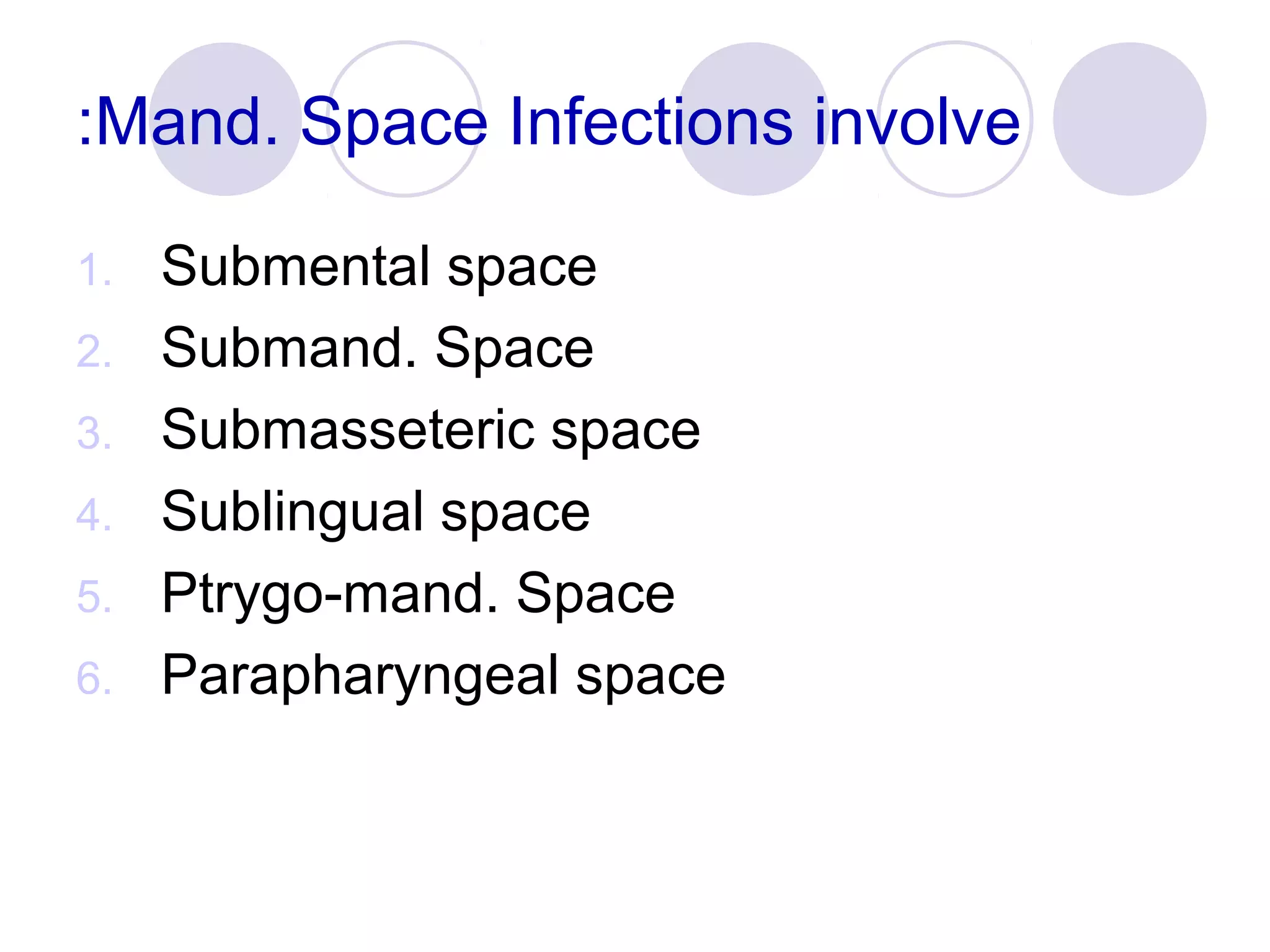 Oral and maxillofacial spaces of infection | PPT