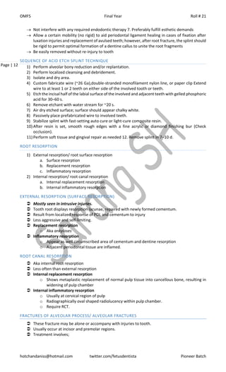 Soft Tissues & Dentoalveolar Injuries (Oral & Maxillofacial Trauma) | PDF