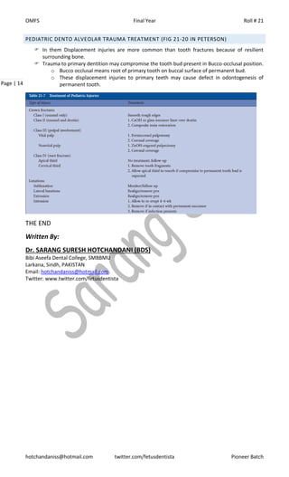 Soft Tissues & Dentoalveolar Injuries (Oral & Maxillofacial Trauma) | PDF