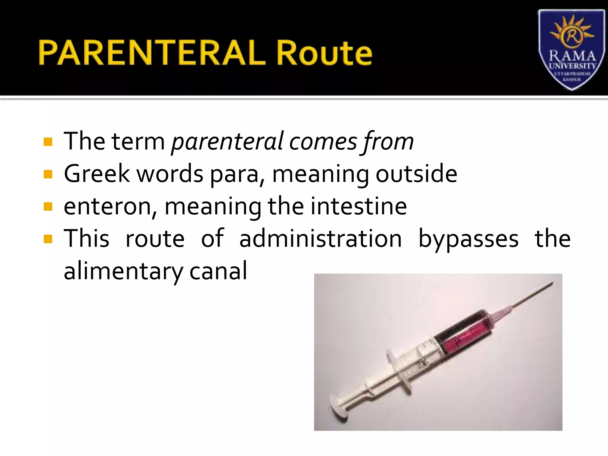 Oral , Parentral and Topical Route (Fundamental of Nursing) | PPTX