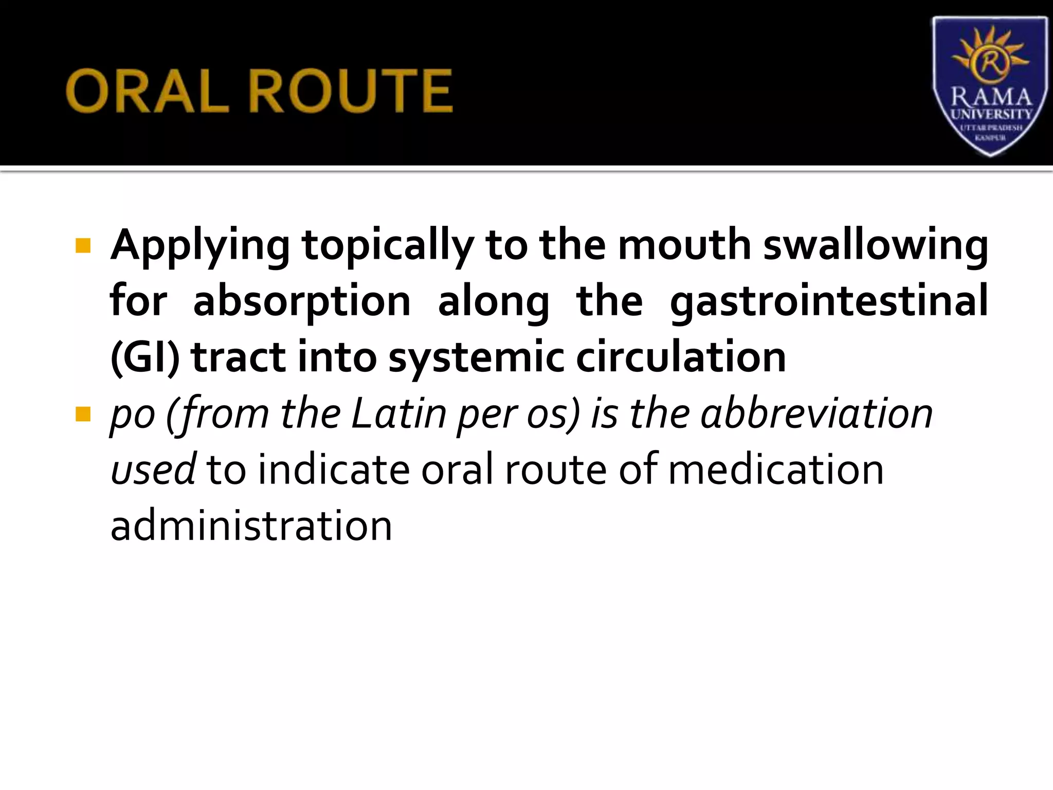 Oral , Parentral and Topical Route (Fundamental of Nursing) | PPTX