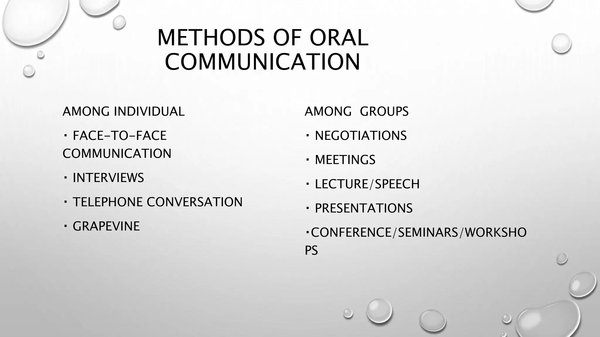 Oral and written communication | PPTX