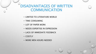 Oral and written communication | PPTX