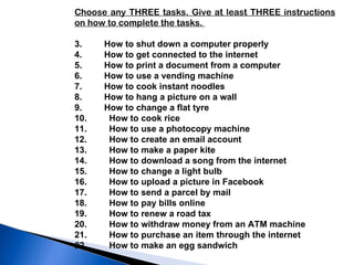 Oral and written instructions | PPT
