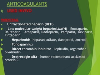 Oral anti coagulants ppt | PPTX