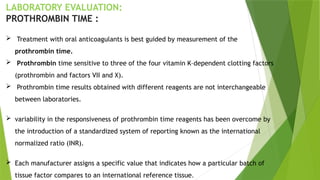 oral anticoagulant ppt , thromboelastography | PPTX