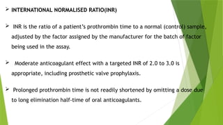 oral anticoagulant ppt , thromboelastography | PPTX