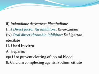 Oral anticoagulants | PPTX