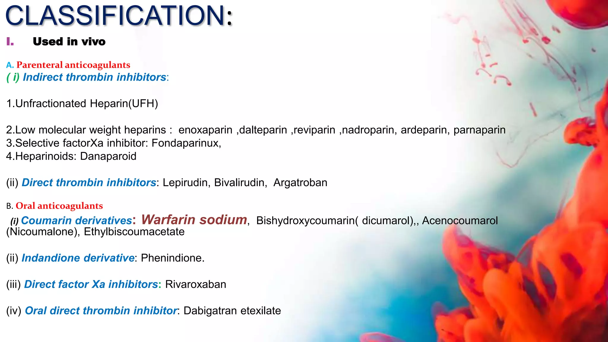 Oral anticoagulants | PPTX