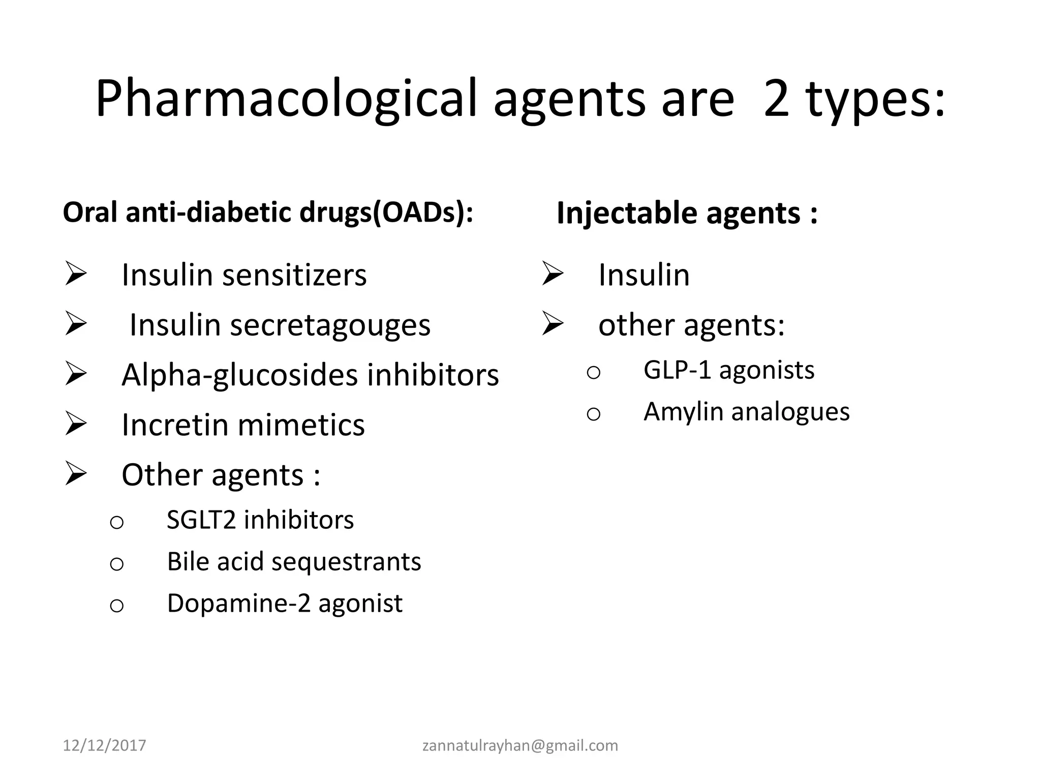 Oral Antidiabetic Drugs | PPTX