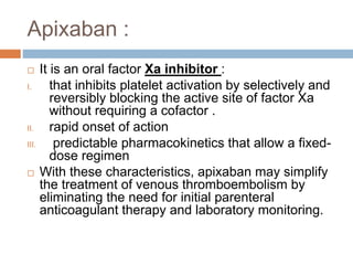 Oral apixaban | PPT