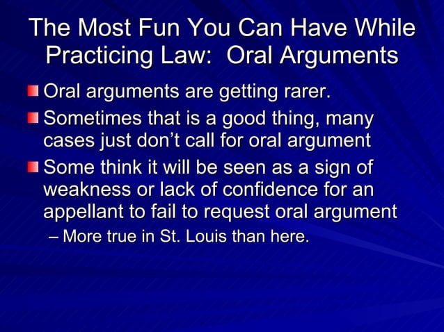 Oral Argument | PPT | Law