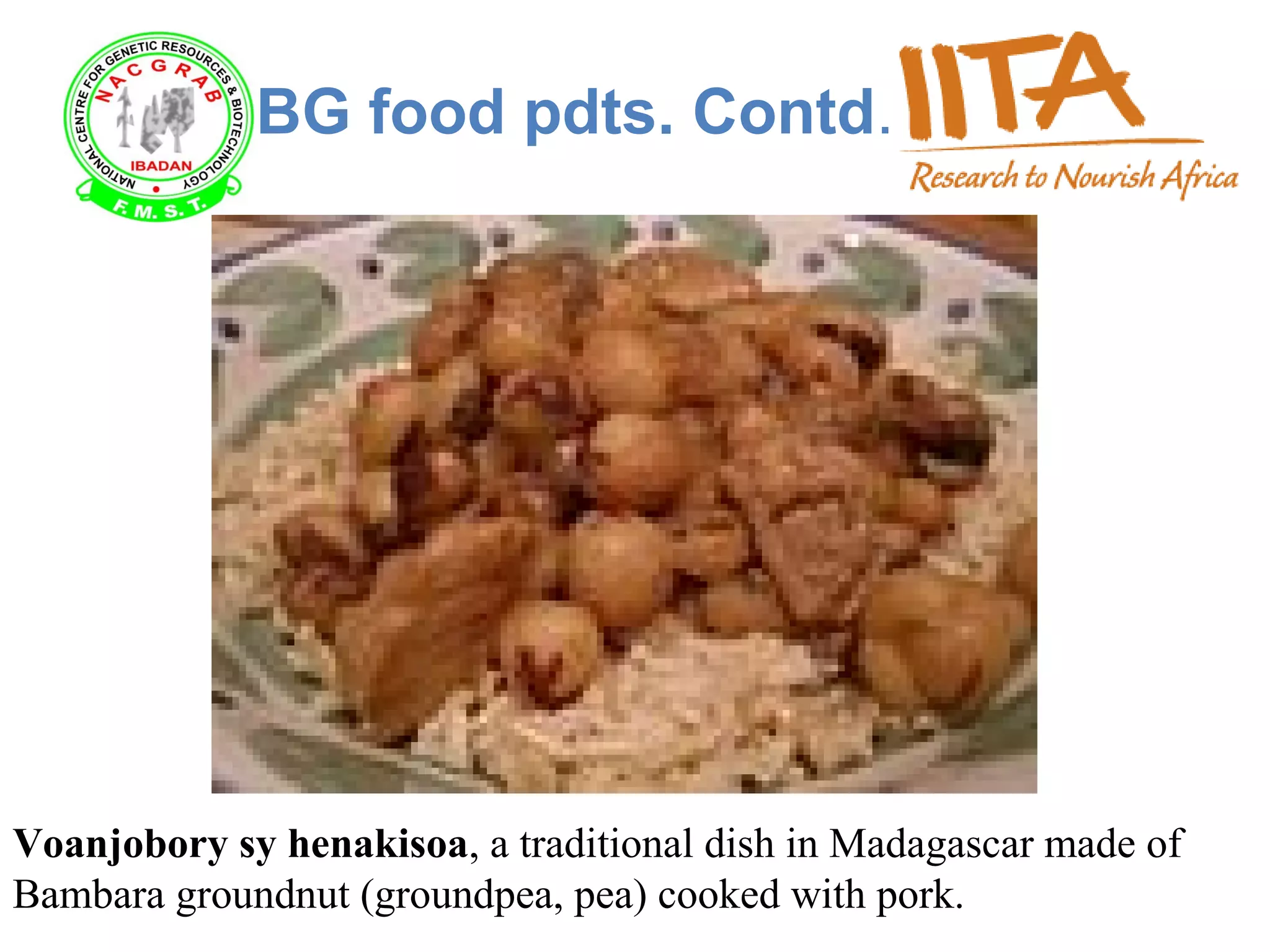 Encouraging The Consumption Of Bambara groundnut (Vigna subterranea ...