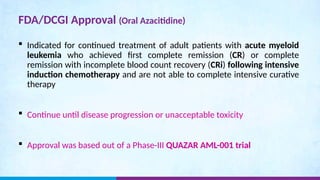 Oral Azacitidine in AML maintenance.pptx