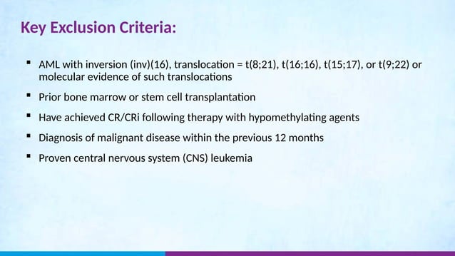 Oral Azacitidine in AML maintenance.pptx