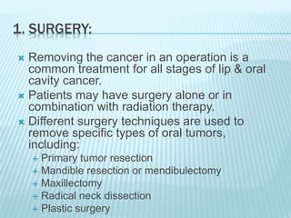 Oncology: disease condition of oral cancer | PPTX