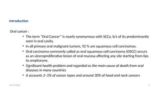 ORAL CANCER oral and maxillofacial syrgery | PPTX
