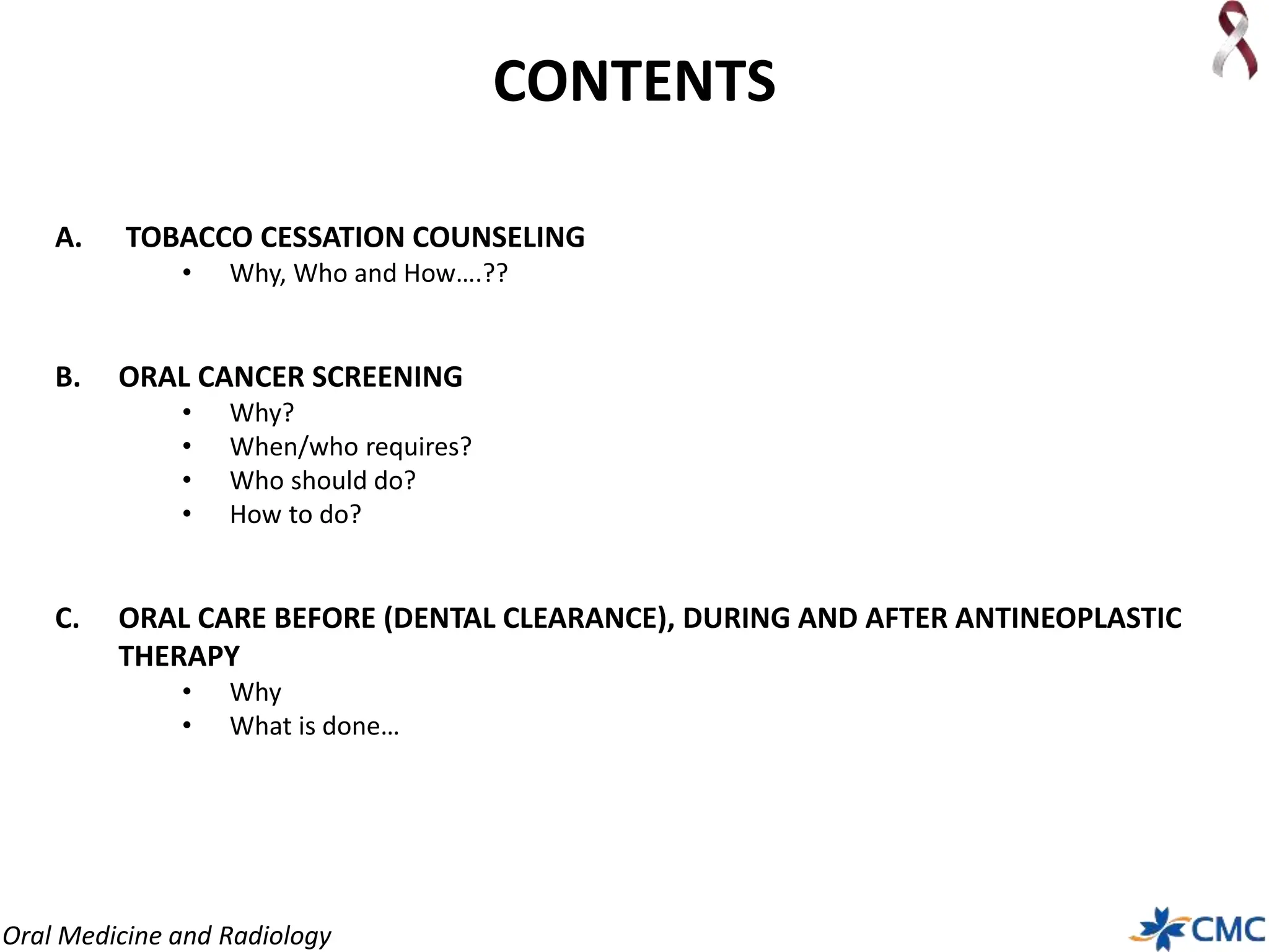 ORAL CANCER SCREENING | PPTX