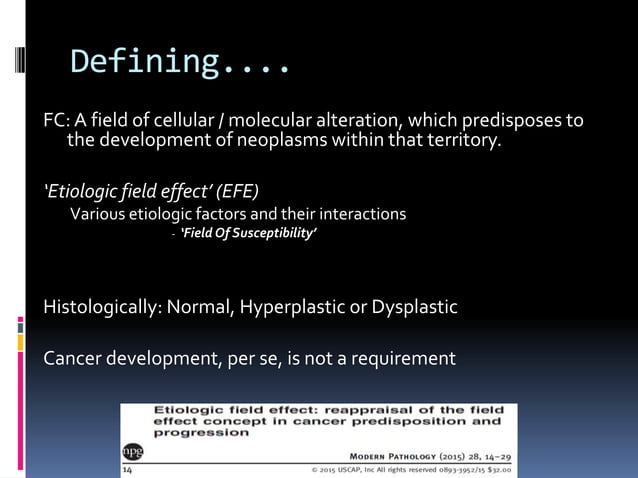 Oral cancer ,field cancerization dr mnr | PPTX | Cancer | Diseases and ...