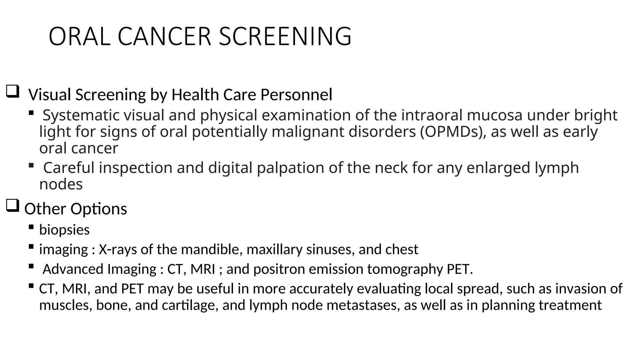 Oral cancer Prevention for general population | PPT