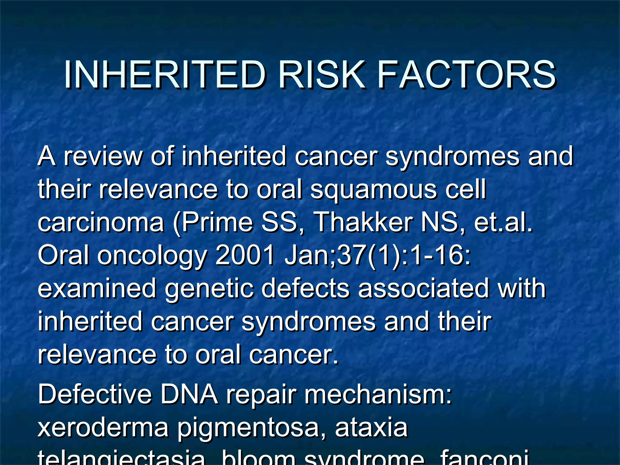 Oral cancer pwr.pnt. | PPT