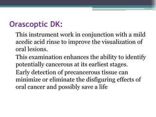 Oral cancer screening | PPTX