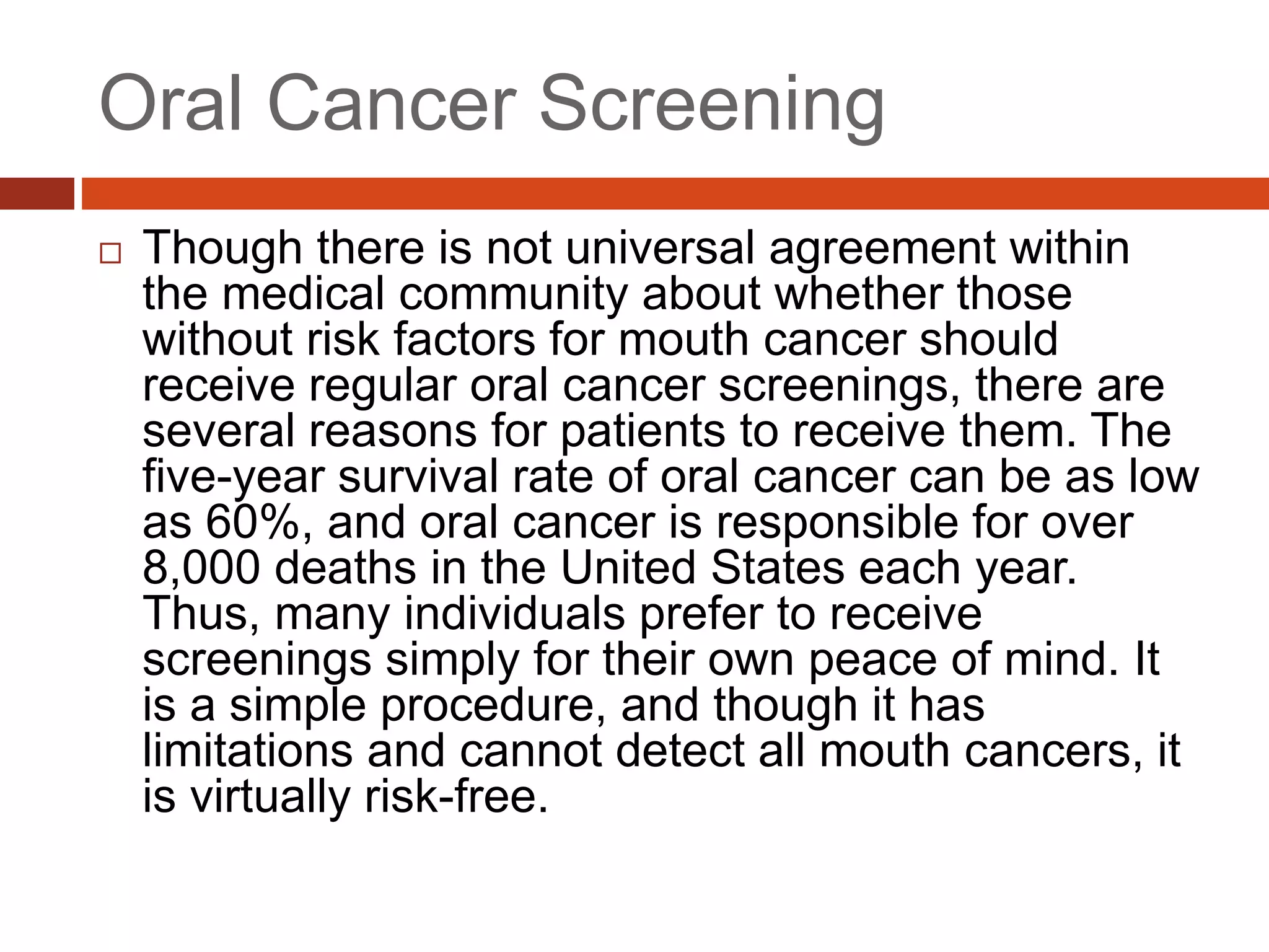 Oral Cancer Screening | PPTX