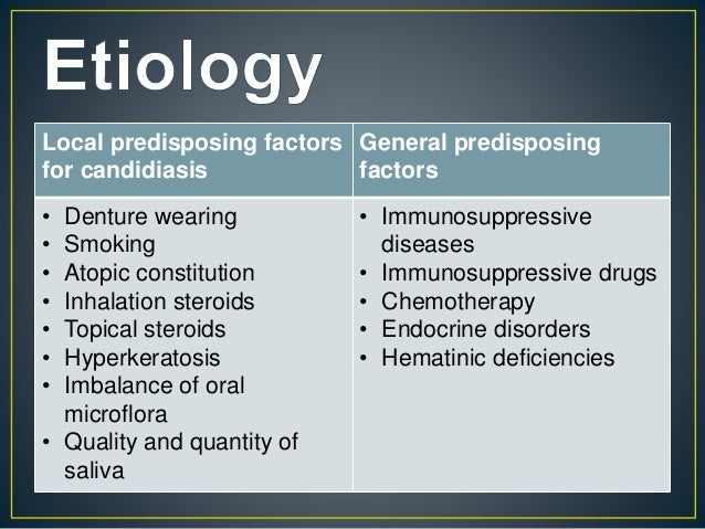 Oral candidiasis