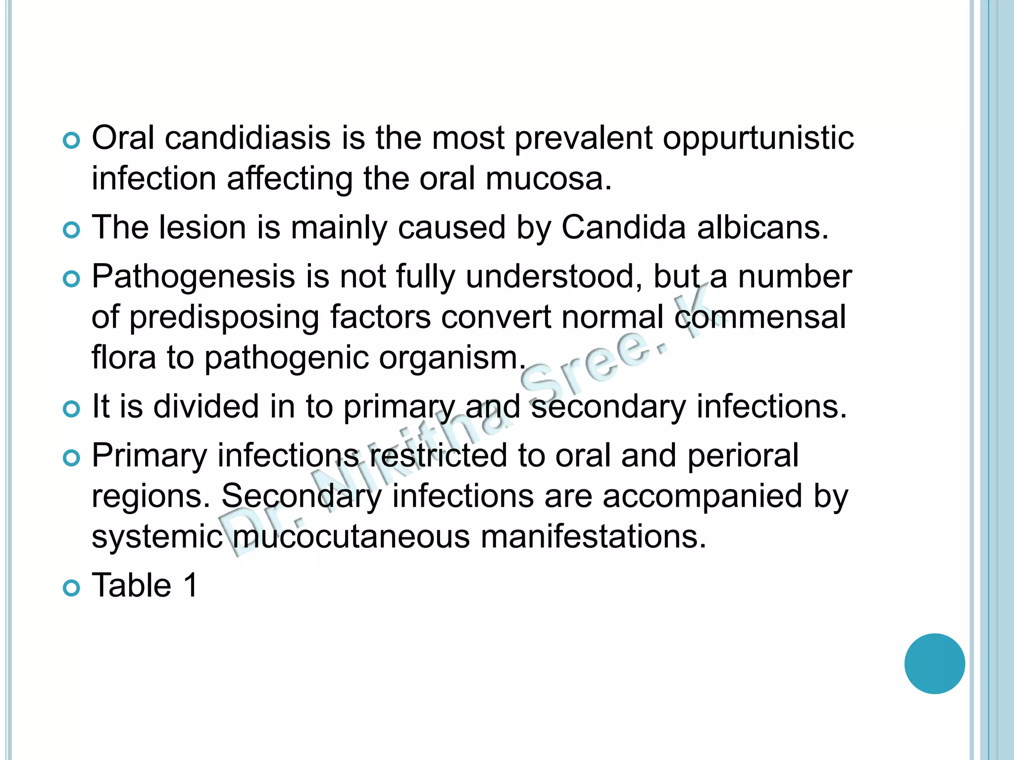 Oral candidiasis | PPTX