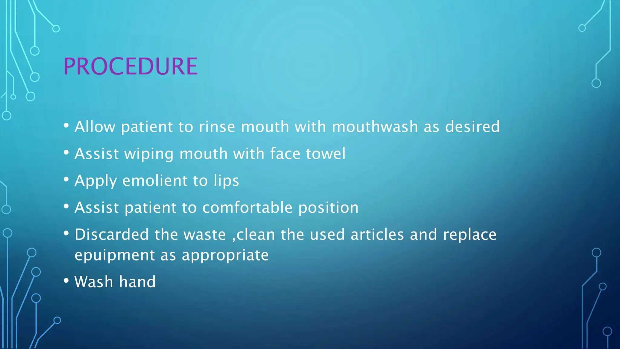 # oral care procedure ppt presentation # | PPTX