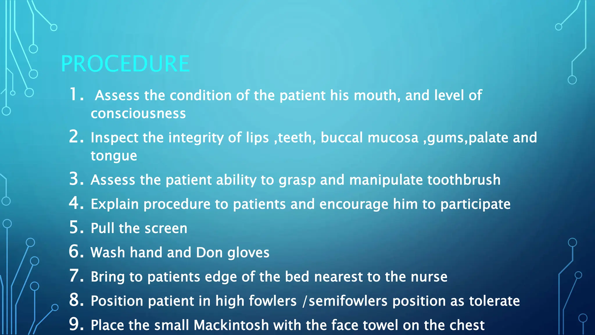 # oral care procedure ppt presentation # | PPTX