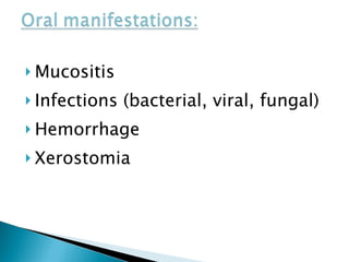 Oral care of patients undergoing chemotherapy and | PPT