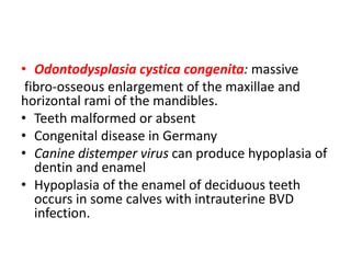 Congenital anomalies/Pathology of oral cavity in animals | PPTX