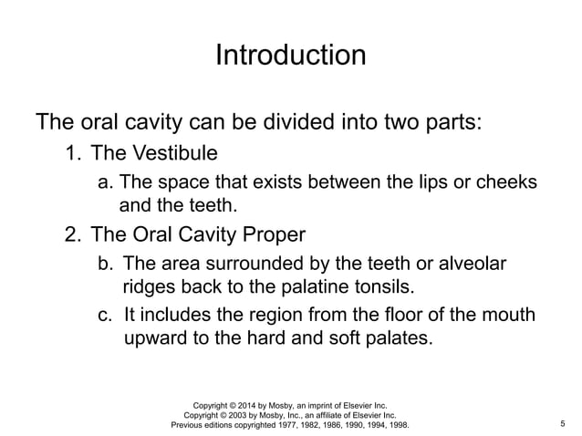 Nomenclature: Oral cavity | PPTX | Dental Health | Diseases and Conditions